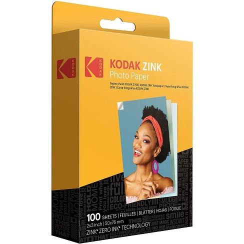 Kodak 2"x3" Premium Zink Photo Paper (100 Sheets) Compatible With Kodak ...
