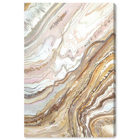 Art Remedy Royal Gold Geode Agate And Geode Wall Art Unframed : Target