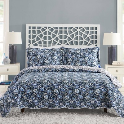 Grayson Quilt Set King - Homthreads: Cotton Reversible Bedding With ...