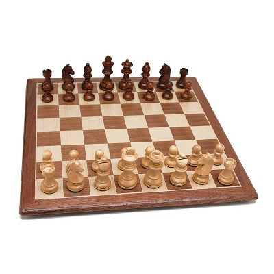 We Games Weighted English Chess Set, 19 In. Board With Storage, 3.5 In ...