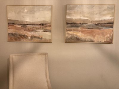 (set Of 2) 24" X 30" Faded Landscape Framed Wall Canvases Natural ...
