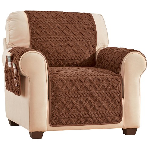 Collections Etc High Pile Fleece Plush Diamond Furniture Cover With ...