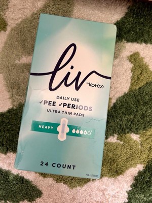 Liv By Kotex Period & Pee Heavy Absorbency Ultra Thin Pads - 24ct : Target
