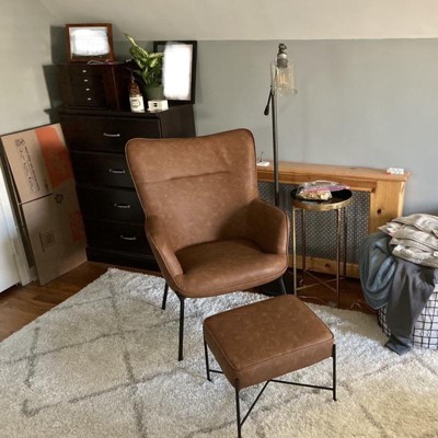 Izzy Contemporary Lounge Chair And Ottoman Set - Lumisource : Target