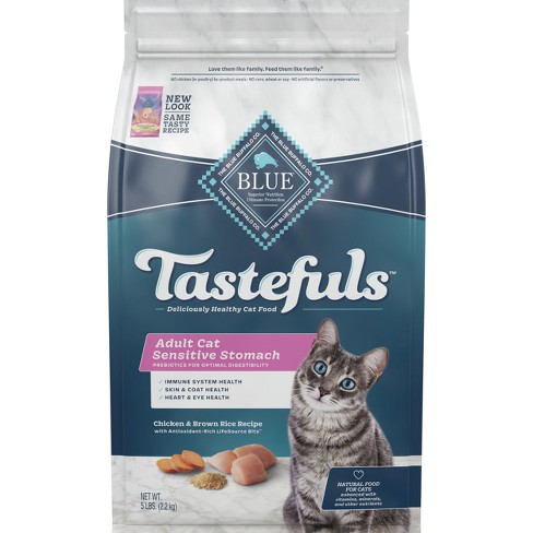 Blue Buffalo Tastefuls Sensitive Stomach Natural Adult Dry Cat Food With Chicken - 5lbs : Target