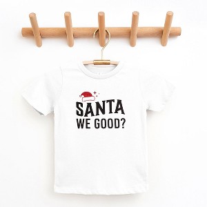 The Juniper Shop Santa We Good Glitter Toddler Short Sleeve Tee - 5T ...