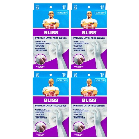 Mr. Clean Bliss Premium Latex-free Gloves - 4 Pack,small : Target