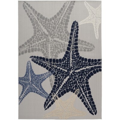 Nourison Aloha Coastal Starfish Outdoor Area Rug : Target