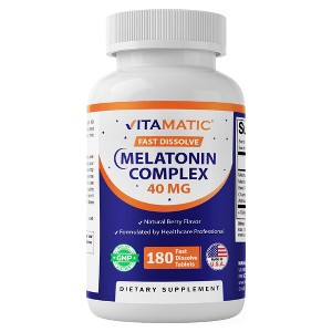 Vitamatic Fast Dissolve Melatonin Complex 40 mg – Natural Berry Flavor ...