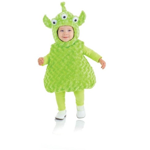 Underwraps Belly Babies 3-eyed Green Alien Costume Child Toddler L 2t ...