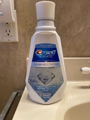 Crest 3D White Strength Whitening Mouthwash - Alcohol Free - Contains ...