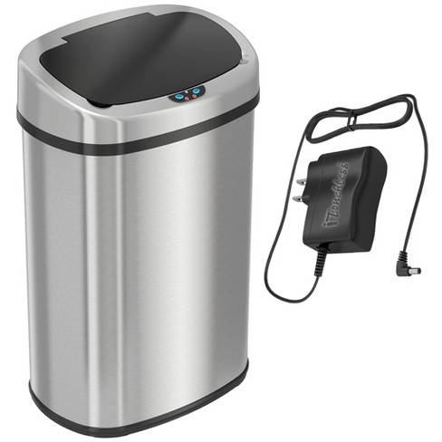 Itouchless Sensor Kitchen Trash Can With Ac Adapter And Absorbx Odor ...