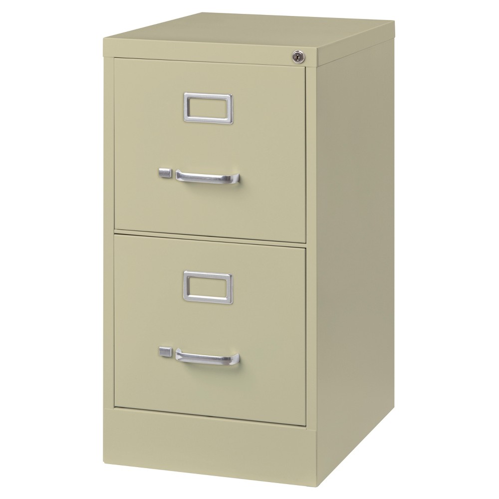 Hirsh 2 Drawer Vertical File Cabinet 22" Putty, Pink