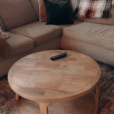 Castalia Coffee Table Black - Threshold™: Round Wood Design, Spot Clean ...