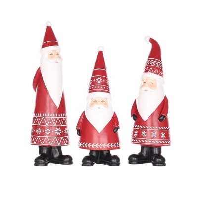 Melrose Winter Santa Figurine (set Of 2) : Target
