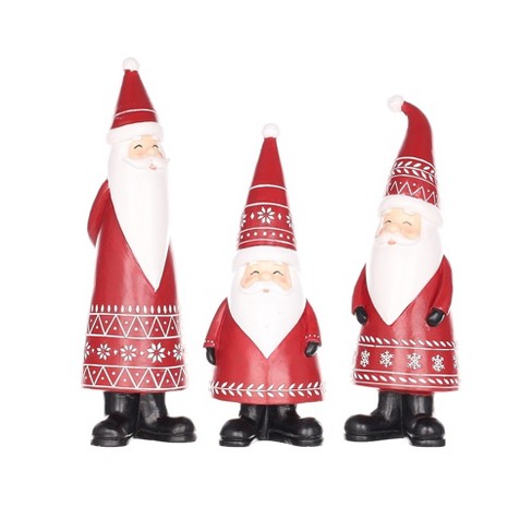 Melrose Nordic Santa Figurine (set Of 3) : Target