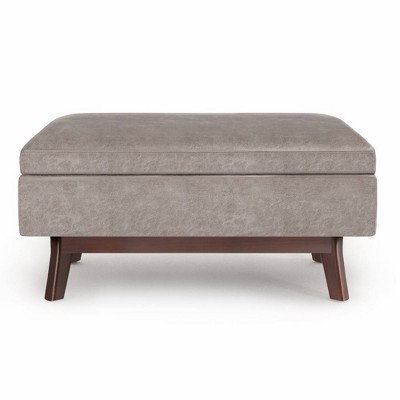 Small Ethan Rectangular Storage Ottoman and benches Distressed Gray ...
