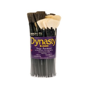 Dynasty White Goat Fan and Grey Bristle Glaze Brush Canister, 48 ...
