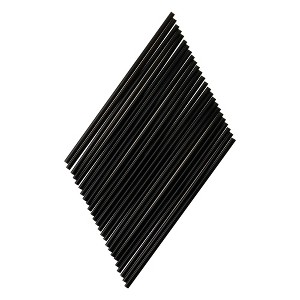 True Plastic Straws, Cocktail Straws, 7 Inch Black Plastic Party Straws ...