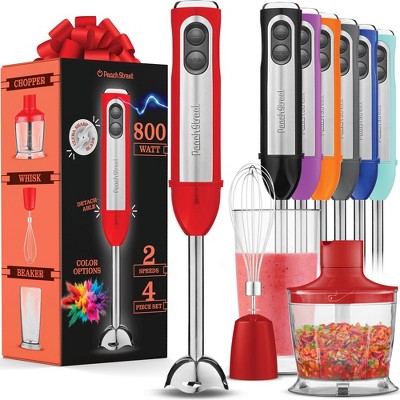 Peach Street Immersion Blender Set, Hand Blender, Copper 800W, Turbo ...