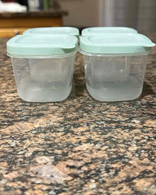 Snap & Store Mini Square Half Cup Food Storage Containers - 4 Fl Oz/4ct ...
