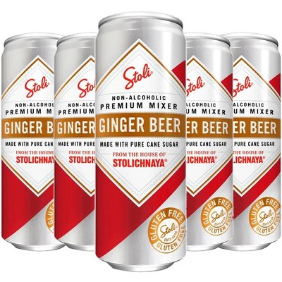 Stolichnaya Non-alcoholic Ginger Beer 5 Pack - Crafted With Pure Cane ...
