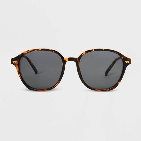 Women's Shiny Plastic Round Gray Lens Sunglasses - Universal Thread ...