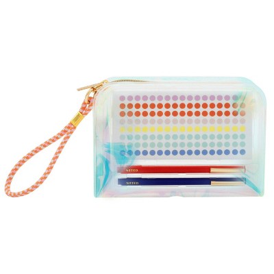 Noted By Post-it Pencil Pouch Kit With Planner Dot Stickers, Coral Red ...