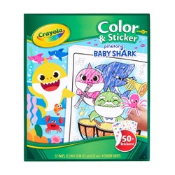 Crayola 96pg Baby Shark Coloring Book With Sticker Sheet : Target