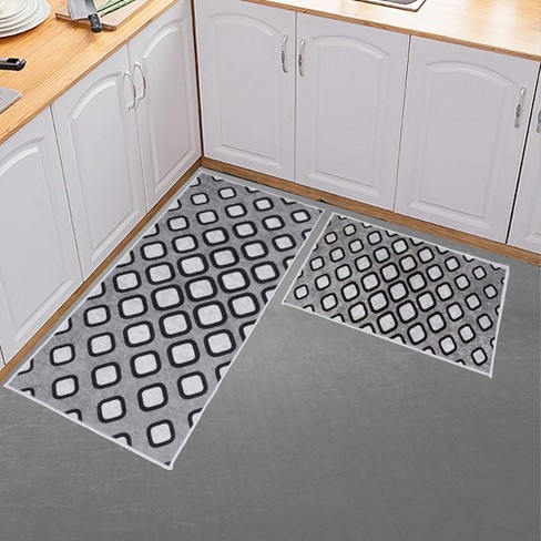 Non Skid Washable Kitchen Runner Rug Set Of 2 - 70 % Cotton Kitchen ...