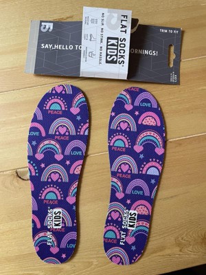 Kids' Flat Socks No Show Cushioned Socks - One Size Fits Most Rainbow ...