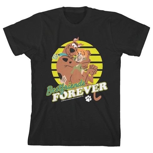 Scooby Doo Best Friends Forever Youth Black Short Sleeve Crew Neck Tee ...