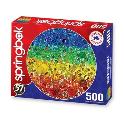 Springbok Illuminated Marbles Round Jigsaw Puzzle - 500pc: Americana ...