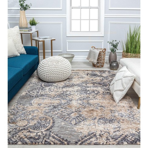 Rugs America Gianna Ga25b Vintage Textured/abstarct Area Rug, 5'x7 ...