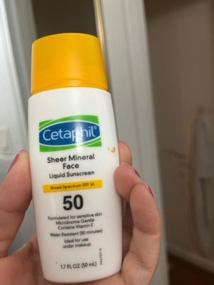 Cetaphil Sheer Mineral Liquid Sunscreen For Face - Spf 50 - 1.7 Fl Oz ...