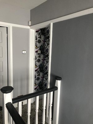 Jardin Grey Floral Birds Paste The Wall Wallpaper : Target