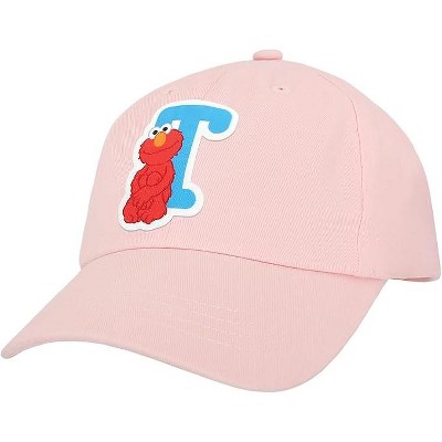 Sesame Street Elmo Kids Toddler Cap with Initial (T) Pink, Toddler Boys ...