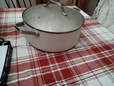 8qt Nonstick Ceramic Coated Aluminum Wide Stock Pot Cream - Figmint ...
