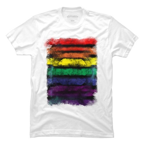 Men's Design By Humans Rainbow Colors By Kawaiiheizeru T-shirt - White ...