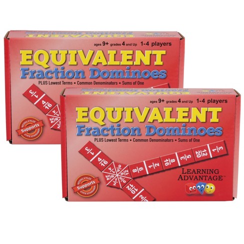 Learning Advantage Equivalent Fraction Dominoes, Pack Of 2 : Target