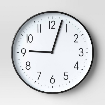 16" Outdoor Wall Clock Charcoal Gray - Threshold™ : Target