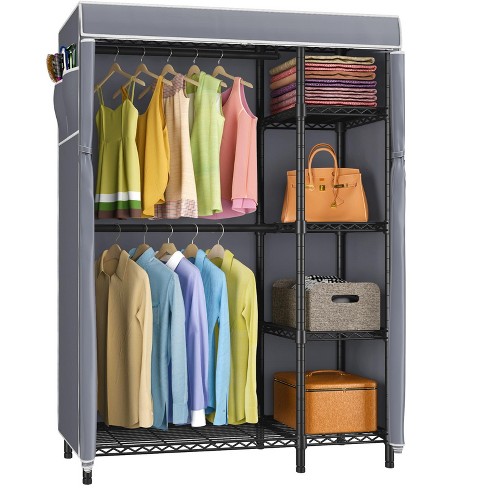 Vipek V7c Basic Garment Rack With Cover Portable Closets Heavy Duty ...