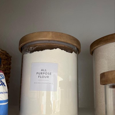 105oz Glass Storage Canister With Wood Lid - Threshold™ : Target