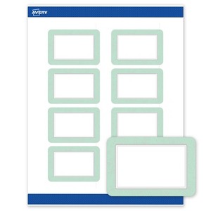 Avery® Matte 2" x 3" Labels, Silver & Mint Frame, 80ct : Target