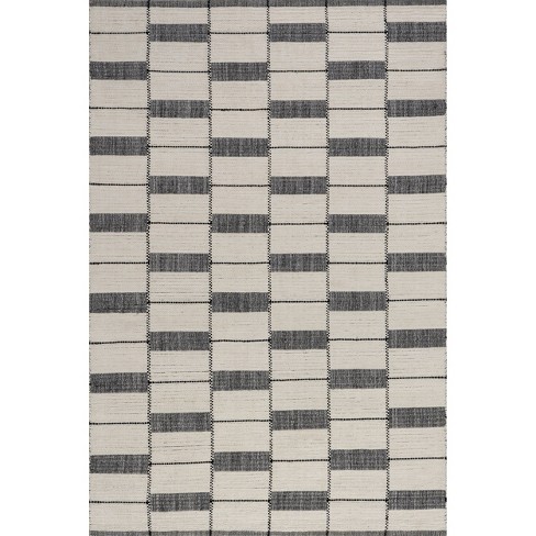 Emily Henderson X Rugs Usa - Gretchen Checked Wool Area Rug, 10' X 14 ...