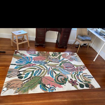 5'x7' Floral Wool Tufted Area Rug Pink/white - Opalhouse™ : Target