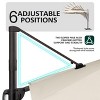 Pellebant 11FT Square Patio Cantilever Umbrella Solar LED Lights 2-Tier ...