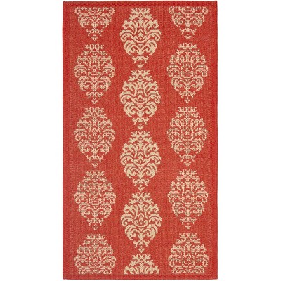 Courtyard Cy2720 Power Loomed Indoor/outdoor Accent Rug - Red/natural ...