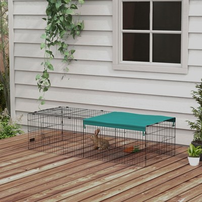Pawhut Small Animal Playpen, Pet Playpen Yard Fence For Rabbits ...