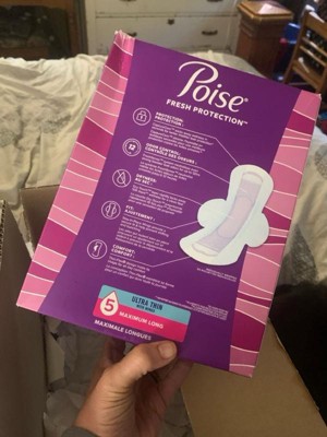 Poise Ultra Thin Incontinence Pads With Wings - Maximum Absorbency ...